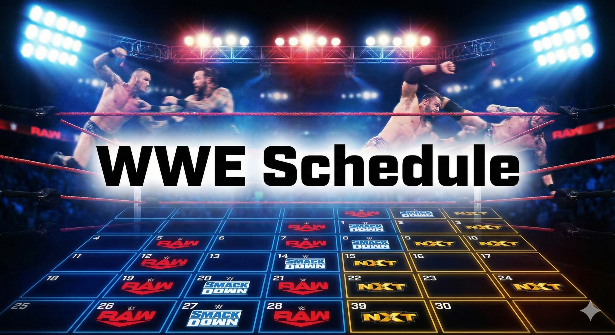 WWE Schedule 2026 - Pro Wrestling Sports